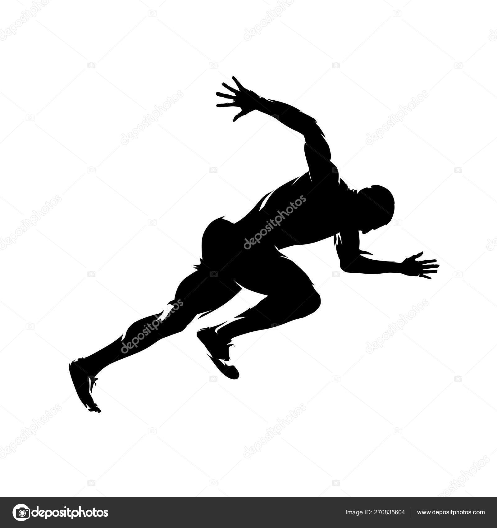 Running Man Silhouette White