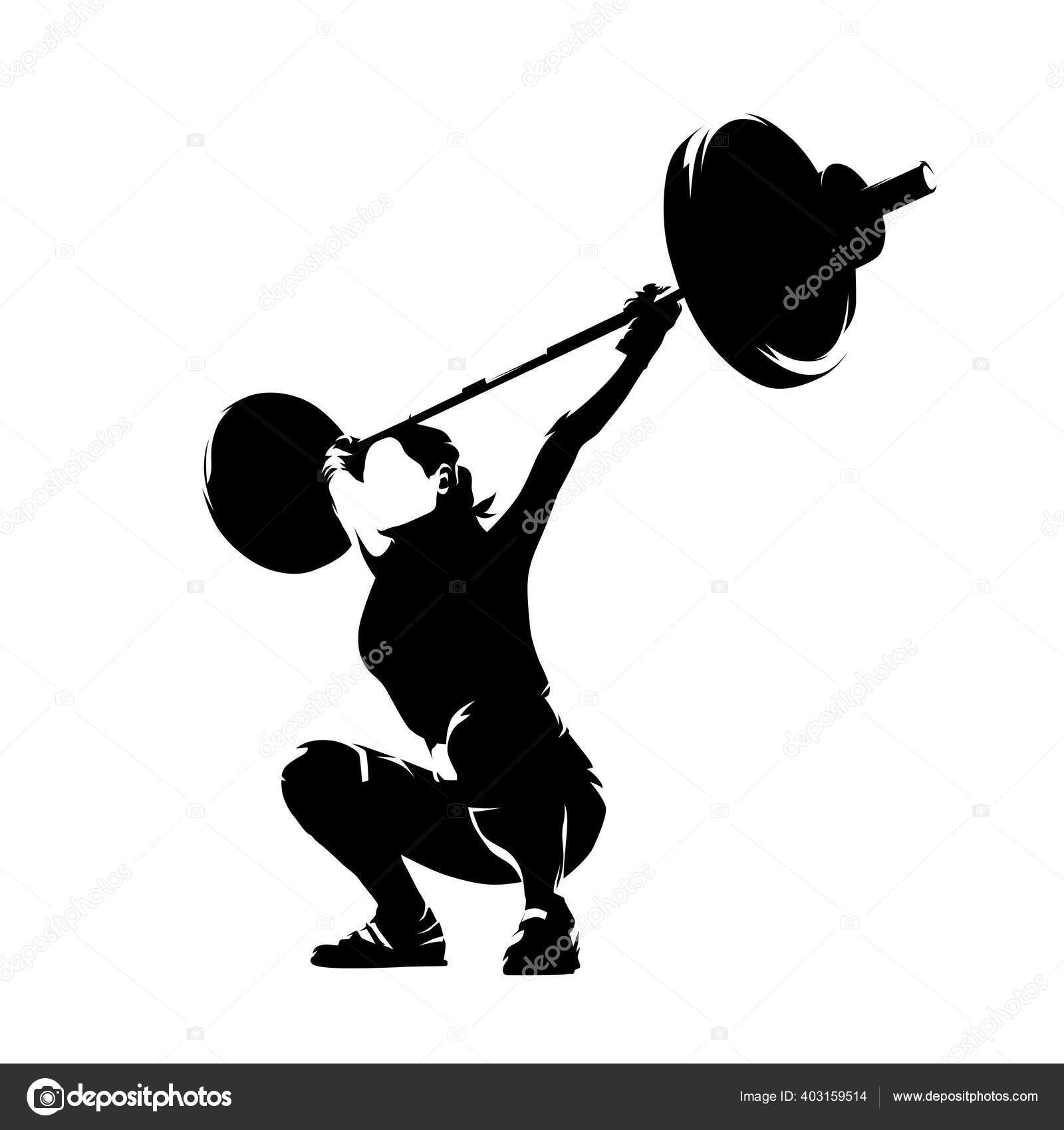 Olympic Lifting Silhouette Weight Lifting Silhouette, Weight Lifting