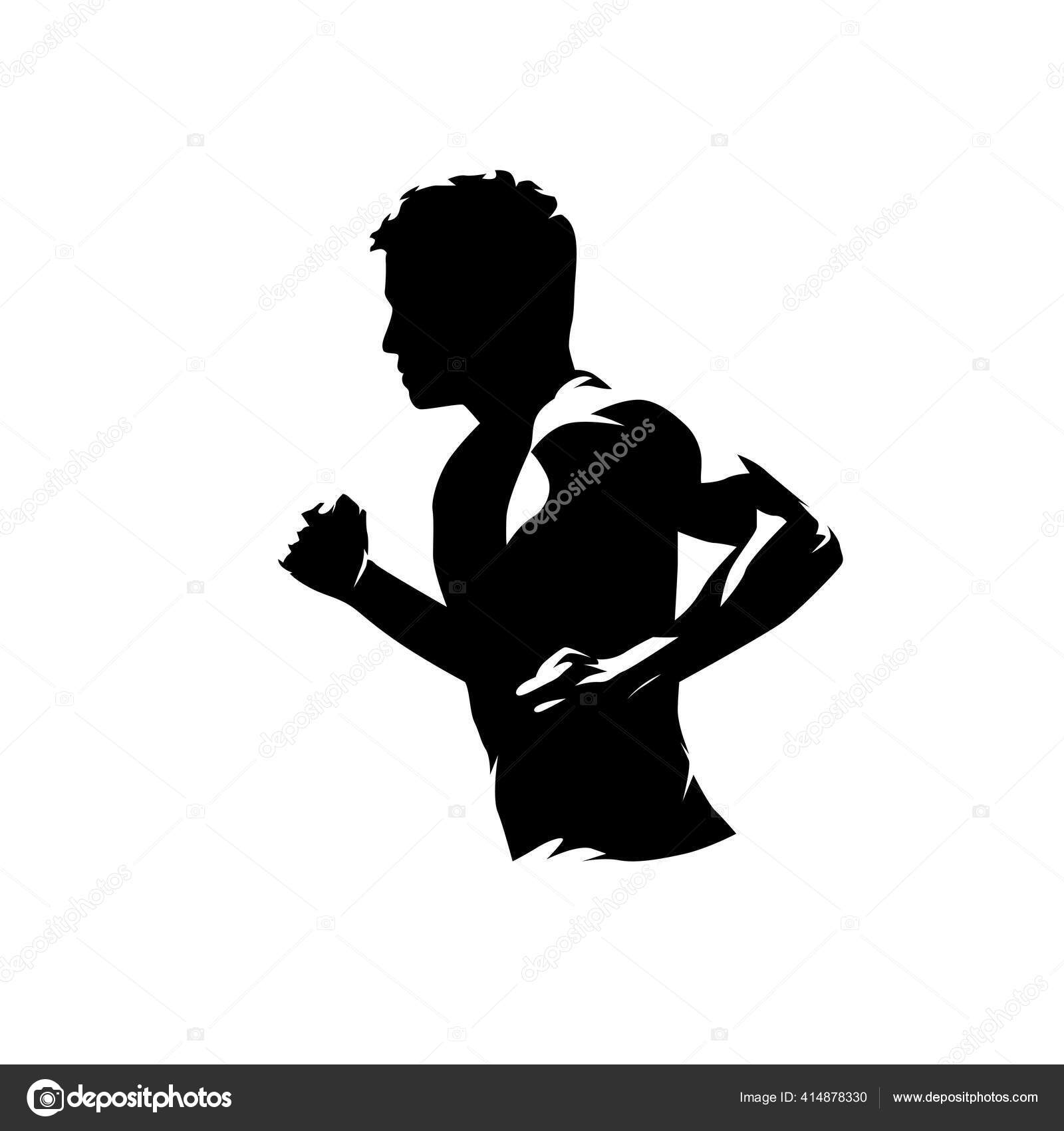 Running Man Side View Abstract Isolated Vector Silhouette Run Logo ... Running Man Side View Abstract Isolated Vector Silhouette Run Logo ...