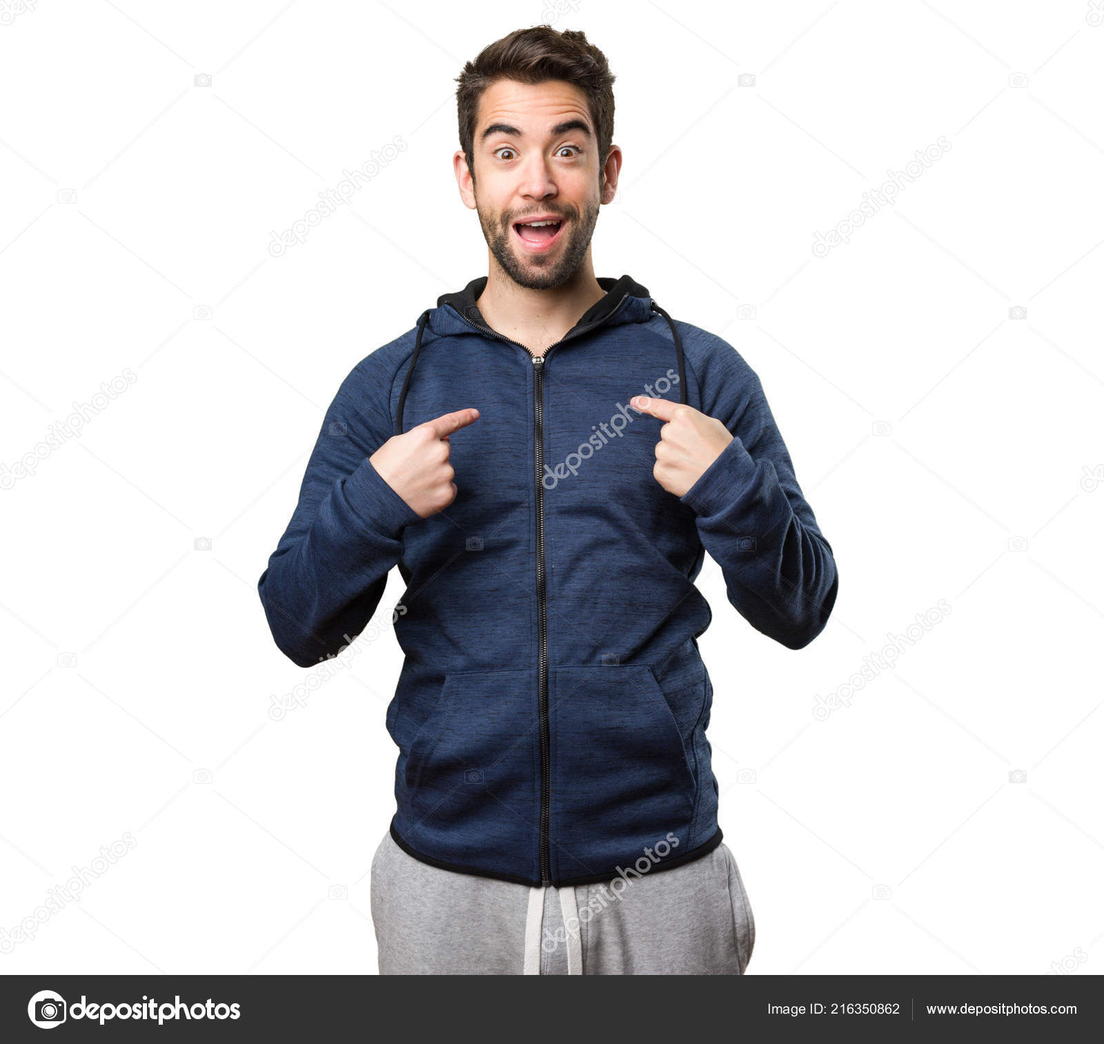 Young Man Pointing Himself Isolated White Background — Stock Photo ... Young Man Pointing Himself Isolated White Background — Stock Photo ...