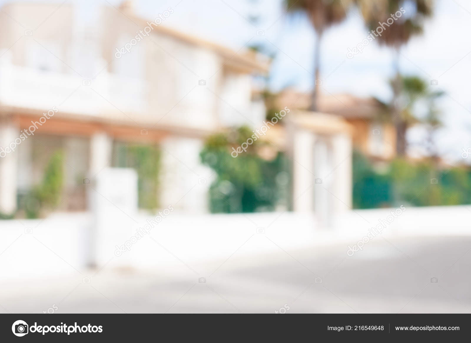 Modern House Exterior Blurred Background Stock Photo by ...
