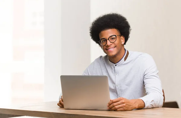 Black Person On Computer