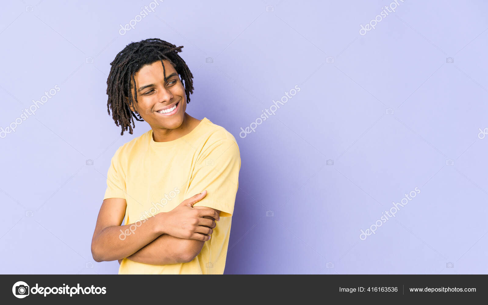 Young African American Rasta Man Laughing Having Fun — Stock Photo ...