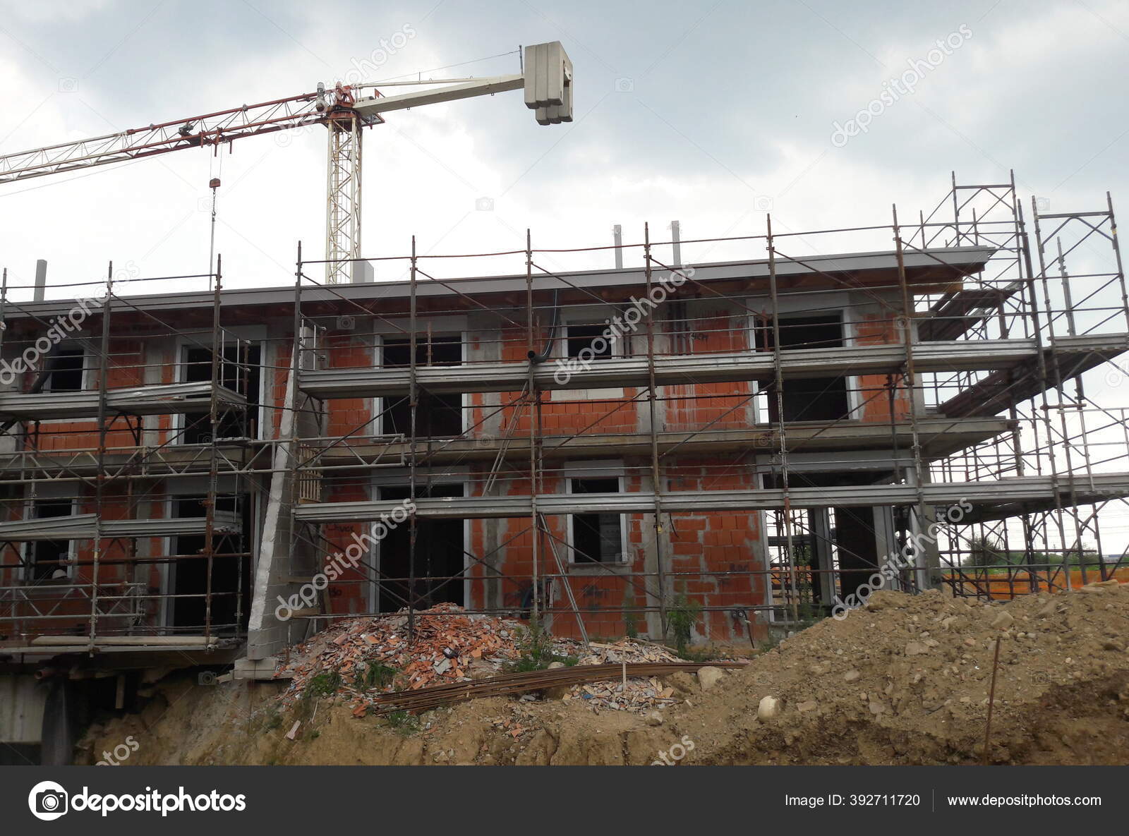 Work Progress Construction Site Summer Build — Stock Photo © AlfonsVen ...