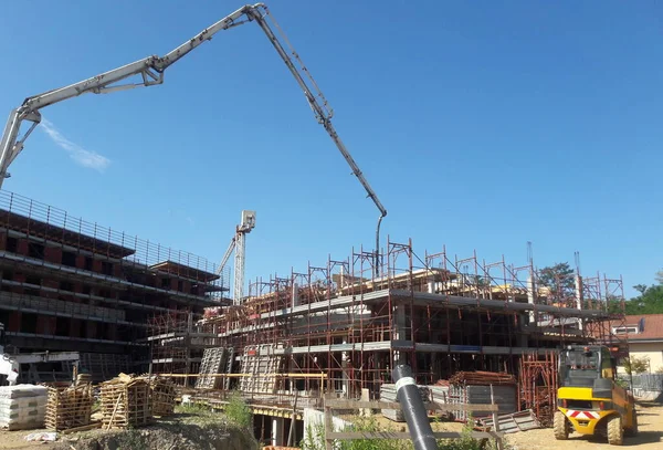 Construction Site Spring Crane Scaffolding — Stock Photo © AlfonsVen ...