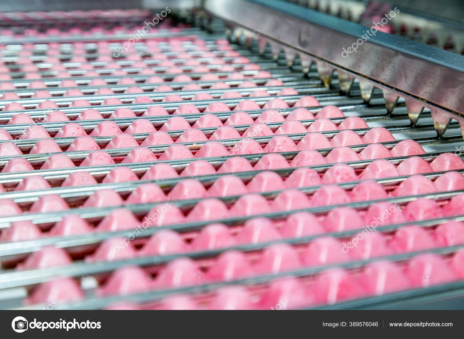 Sweets Factory Sweets Production Process Conveyor Belt Sweets — Stock ...