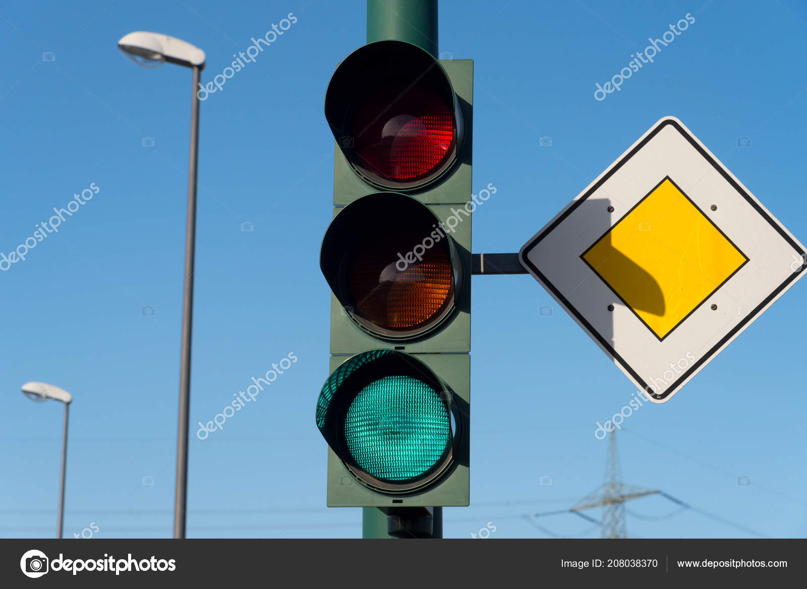 Traffic Light Points Green Stock Illustration by ©stadtratte #208038370
