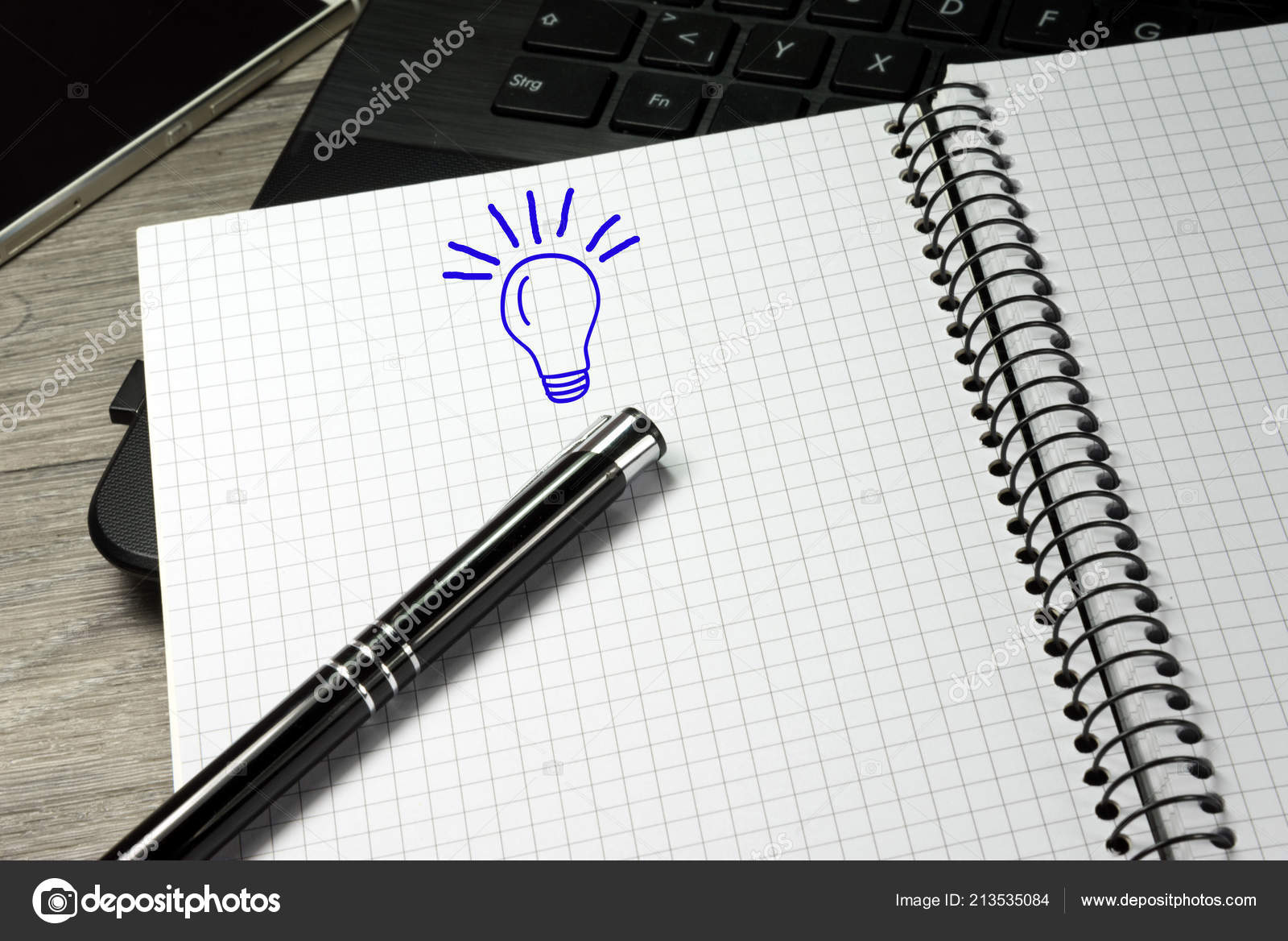 Notepad Business Idea — Stock Photo © stadtratte #213535084