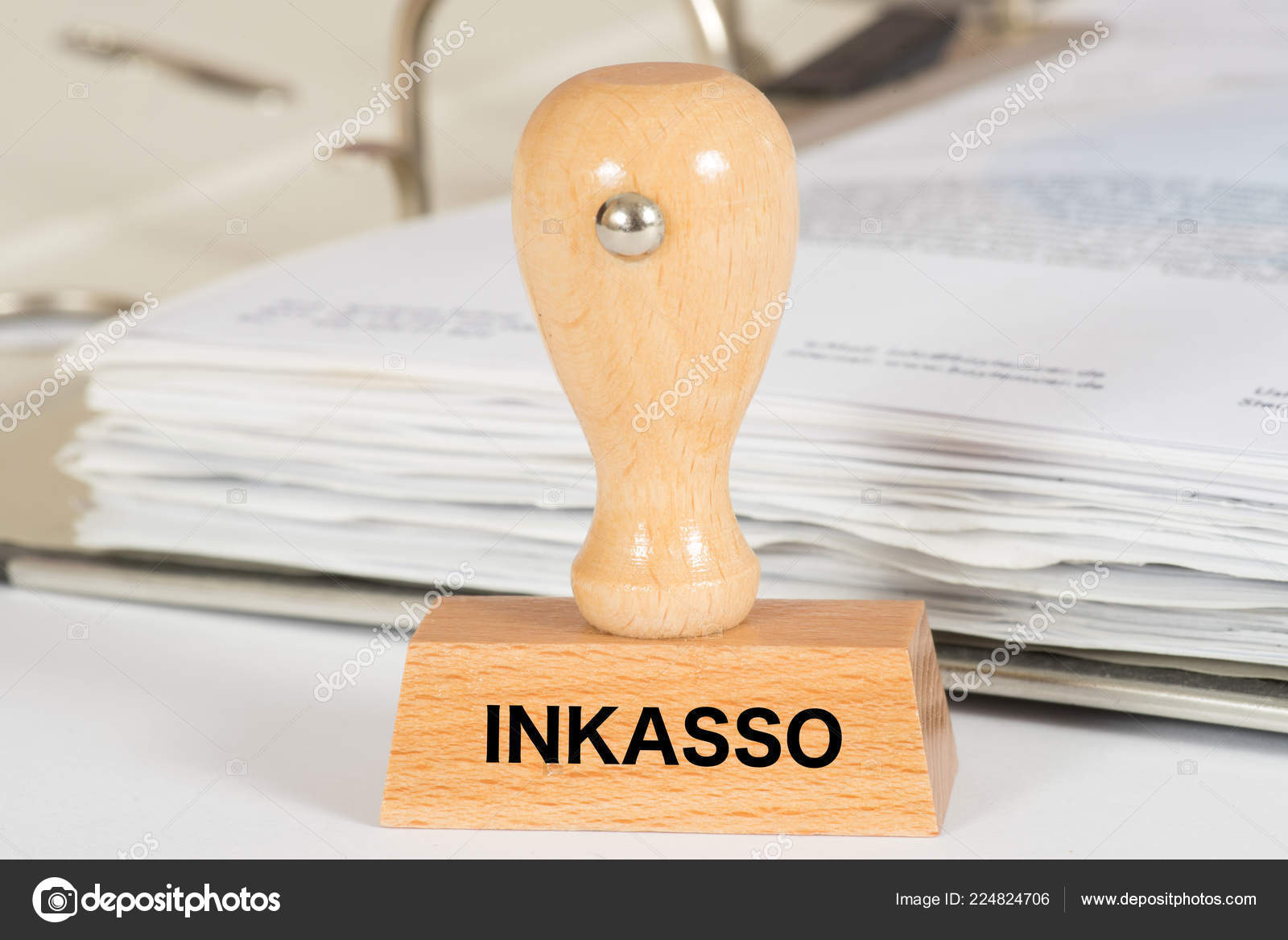Folder Reminders Invoices Stamp Imprint Inkasso Stock Photo by ...