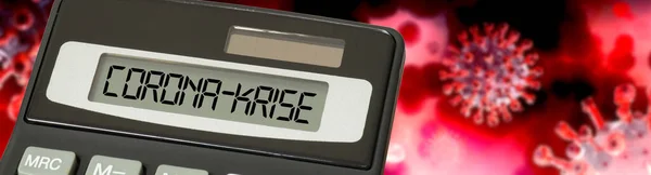 Corona virus, calculator and crisis - Stock Image - Everypixel