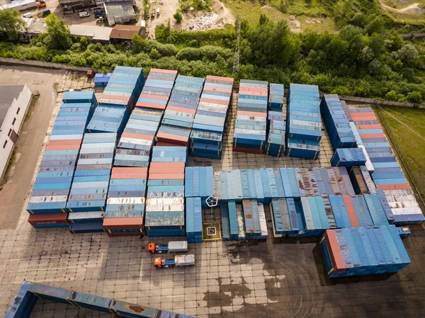 Shipping container yard Stock Photos, Royalty Free Shipping container ...