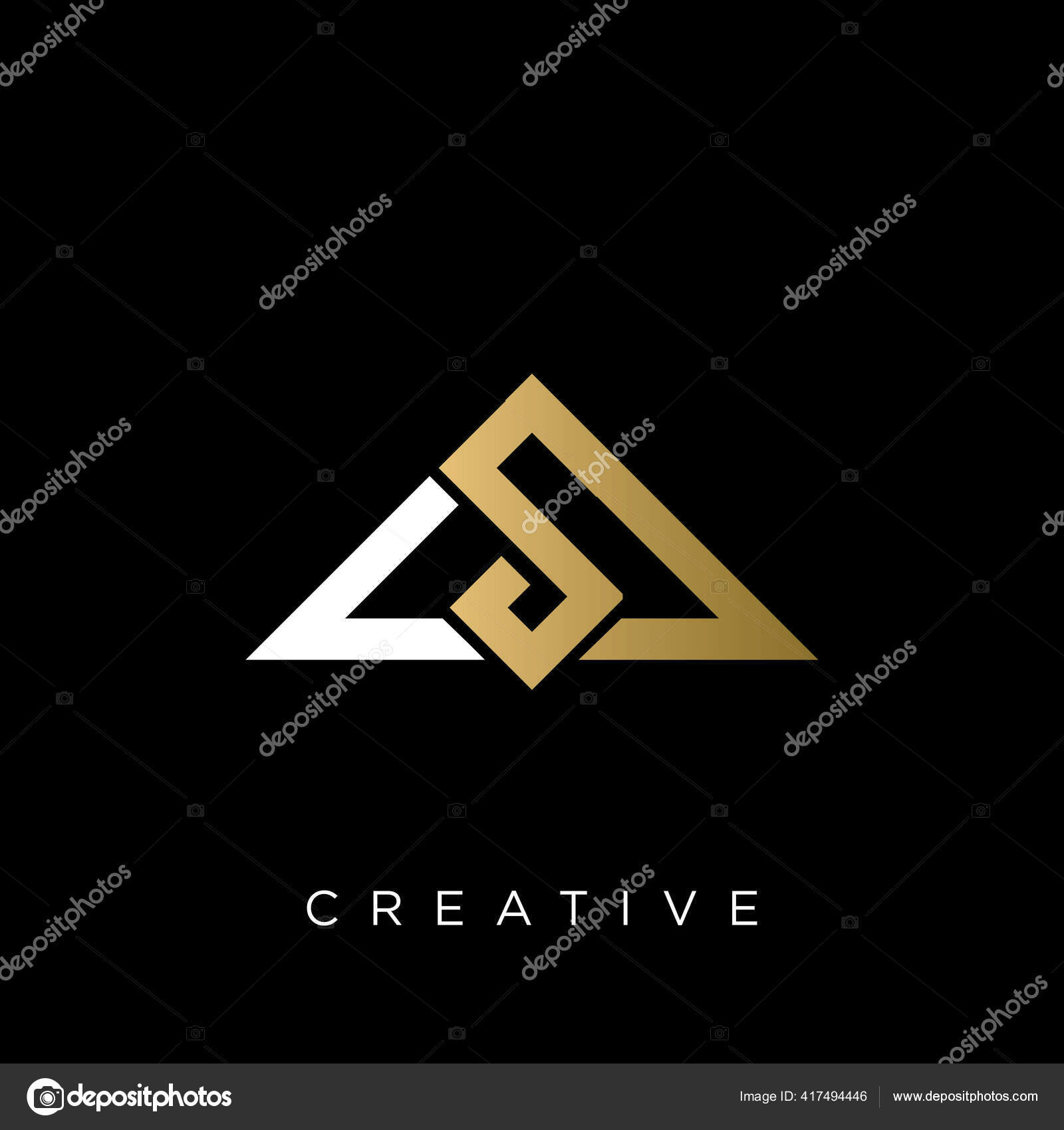 Triangle Logo Design Vector Icon Symbol Stock Vector by ©boxfile 417494446