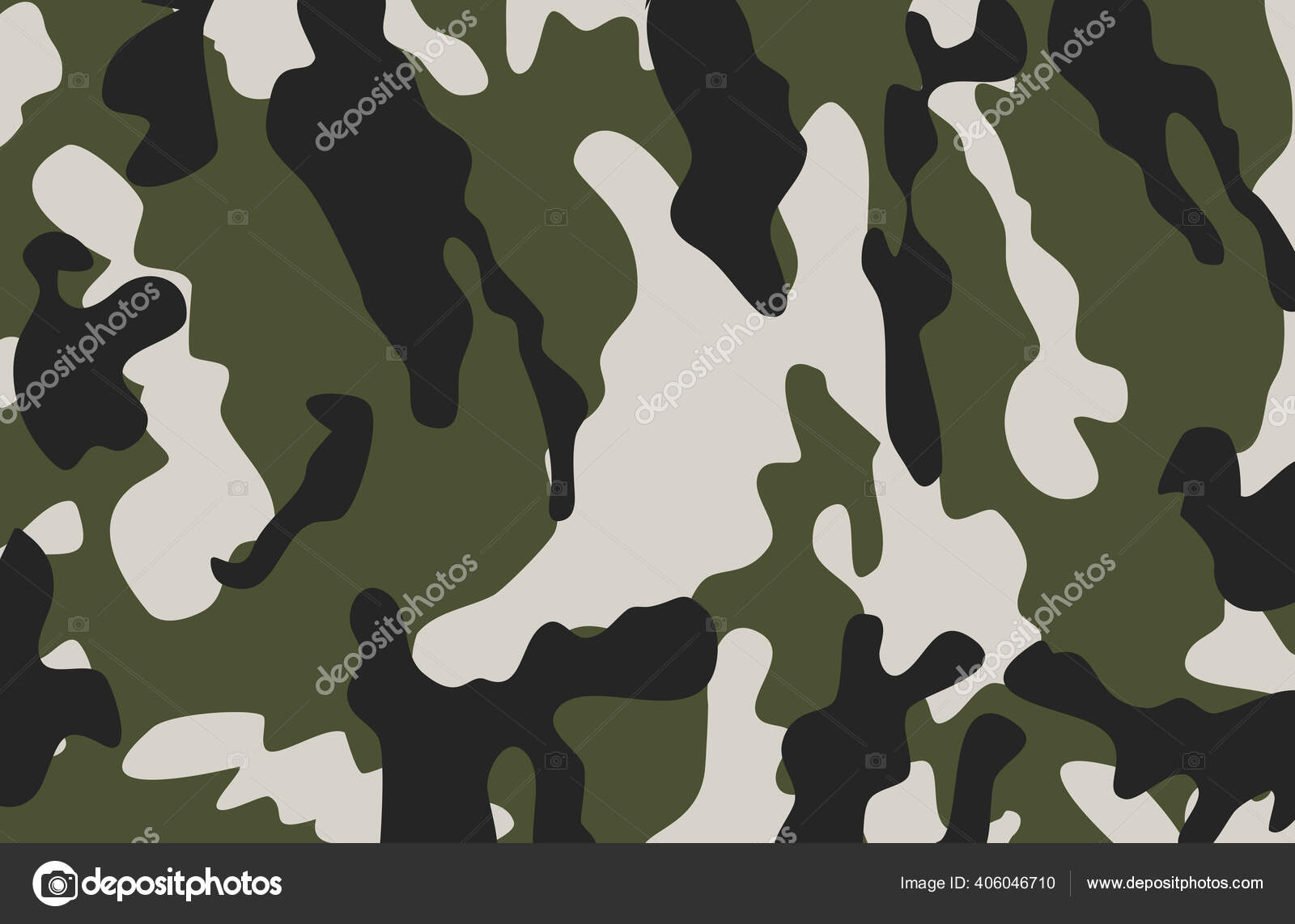 Military Camouflage Seamless Patterns Vector Illustration Stock Vector ...