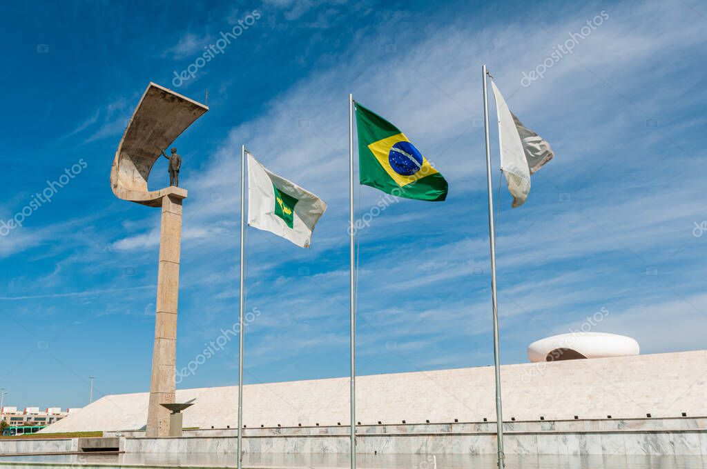 Estatua del Presidente Juscelino Kubitschek en el Memorial JK, erigida ...