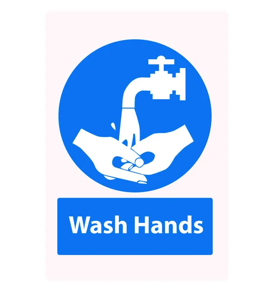 Employees Must Wash Hands Blue Sign Stock Vector by ©mnaleen.gmail.com ...