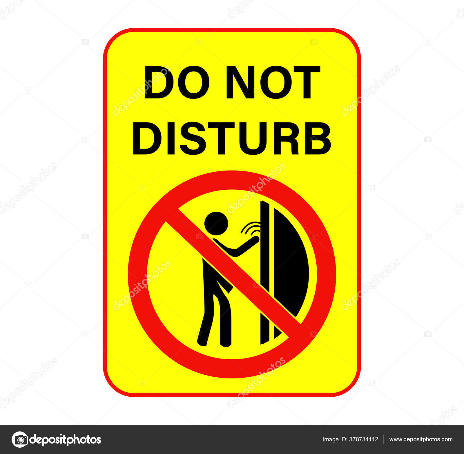 Disturb Warning Sign Vector Stock Vector by ©mnaleen.gmail.com 378734112