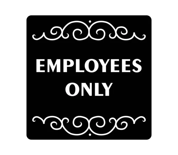 Employees Only Point Vector Sign Illustration Notice Enter Stock Vector ...