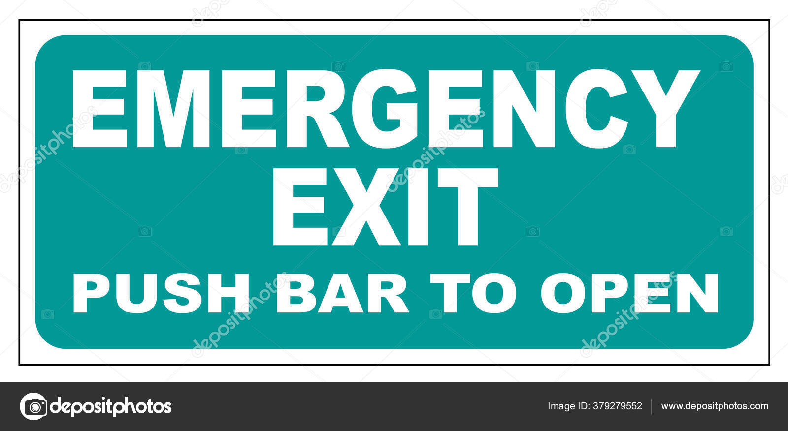Emergency Exit Push Bar Open Door Opener Sign Vector Stock Vector by ...