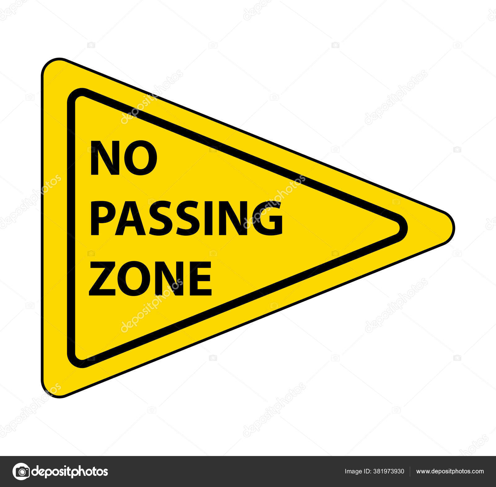 Passing Zone Road Sign Stock Vector by ©mnaleen.gmail.com 381973930