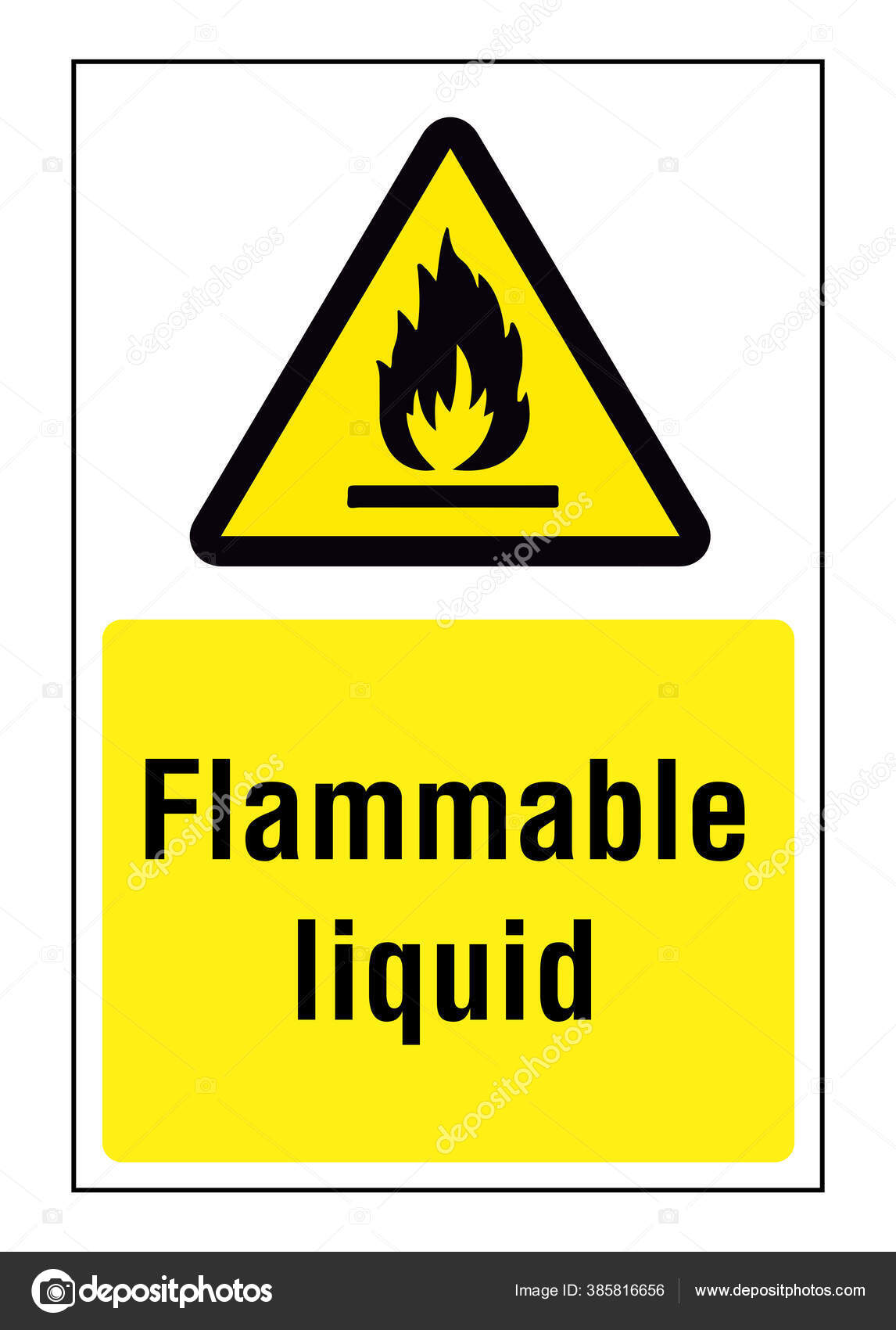 Flammable Liquid Symbol Vector