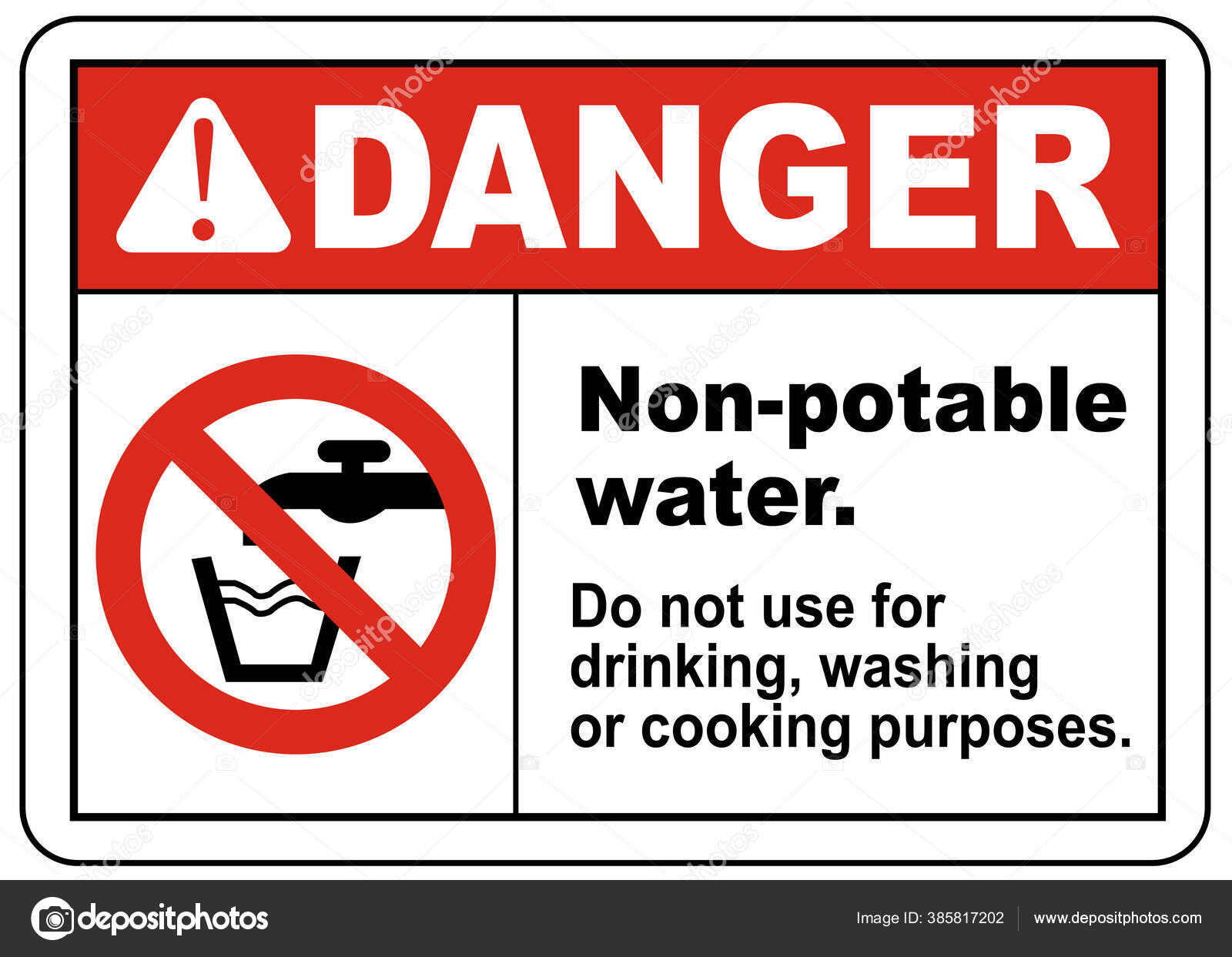 Agua Potable Usa Signo Vector de stock por ©mnaleen.gmail.com 385817202