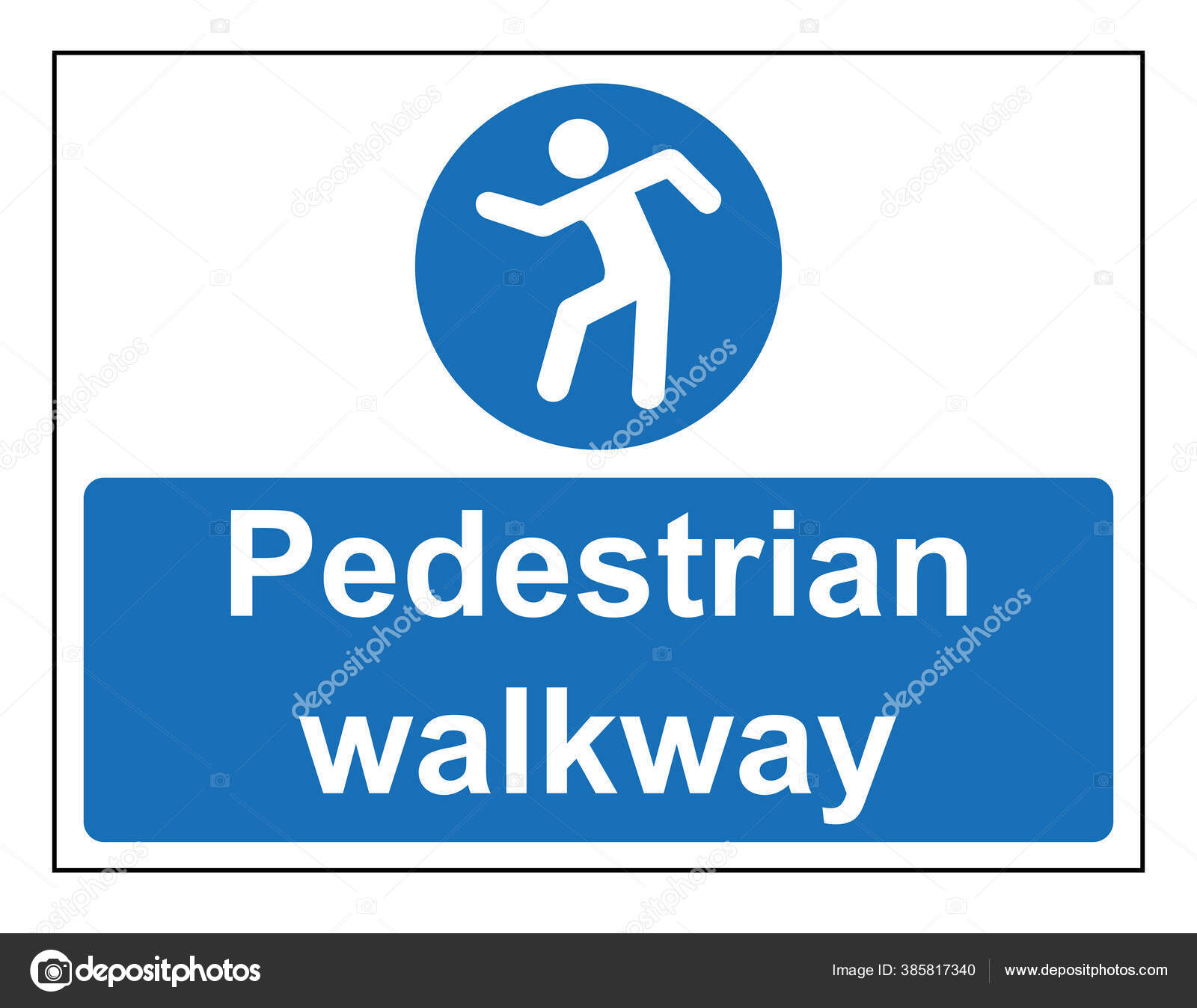 Pedestrian Walk Road Sign Vector Stock Vector Image by ©mnaleen.gmail ...