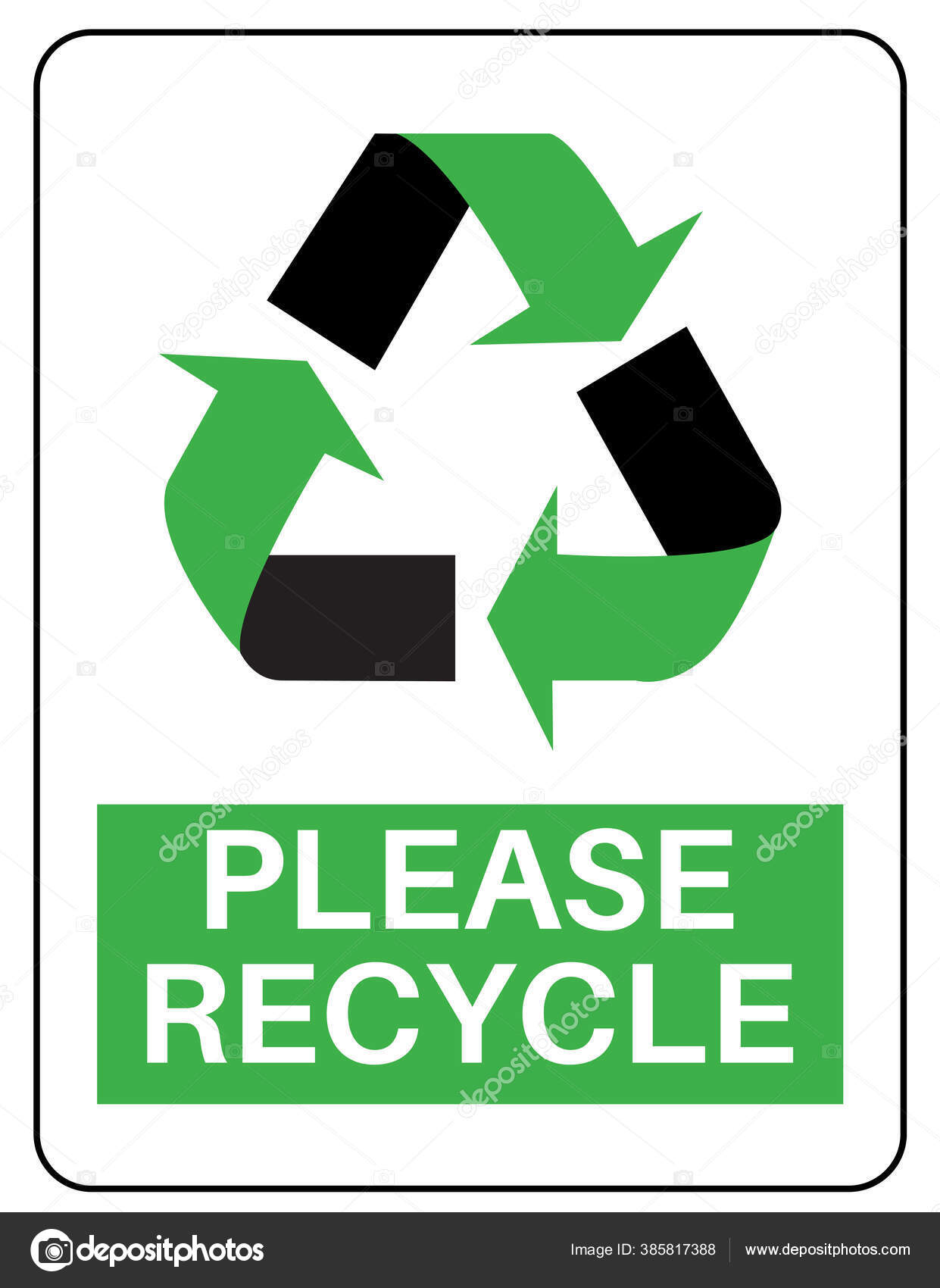 Please Recycle Green Vector Sign Stock Vector by ©mnaleen.gmail.com ...