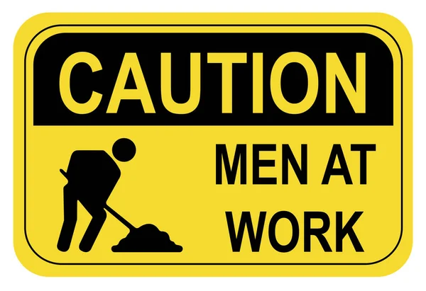 Caution Work Progress Men Work Stock Vector by ©mnaleen.gmail.com 365674234