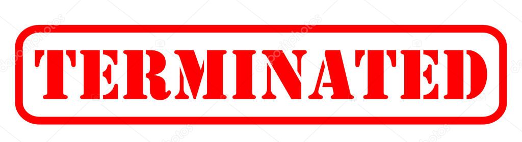 Lettering terminate Vector Art Stock Images | Depositphotos