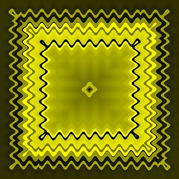 square format vivid yellow and black strong intricate geometrical ...