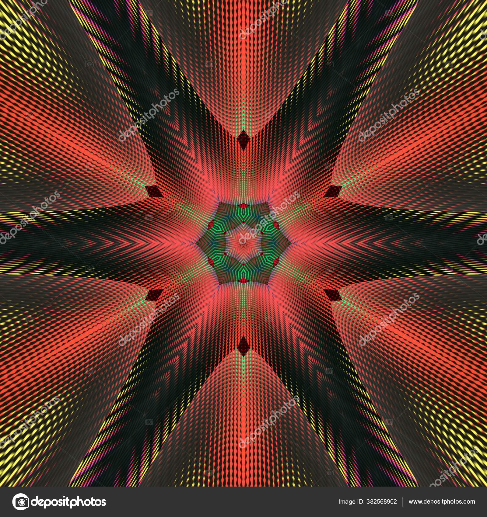 Primary Colour Sticks Columns Photographed Treated Disco Light Effects ...