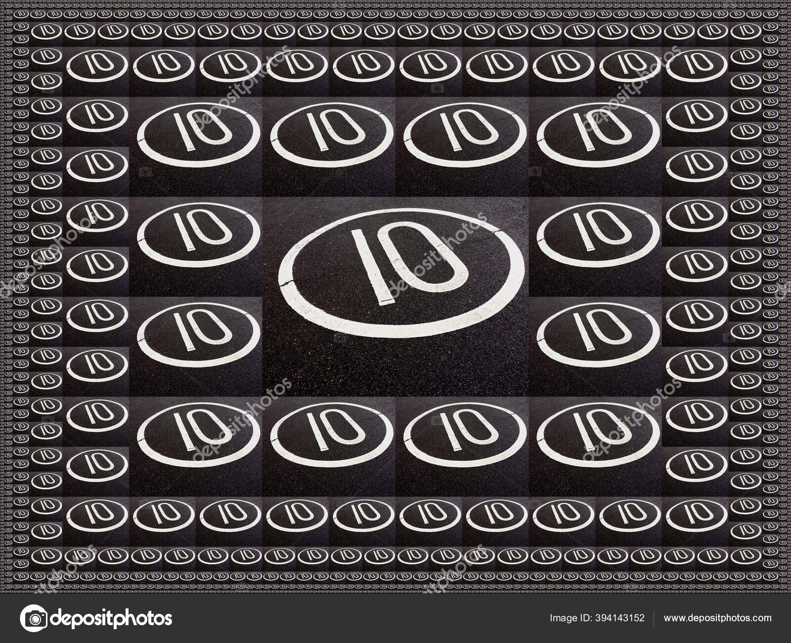 White Painted Numerical Mph Speed Limit Road Markings Transformed ...