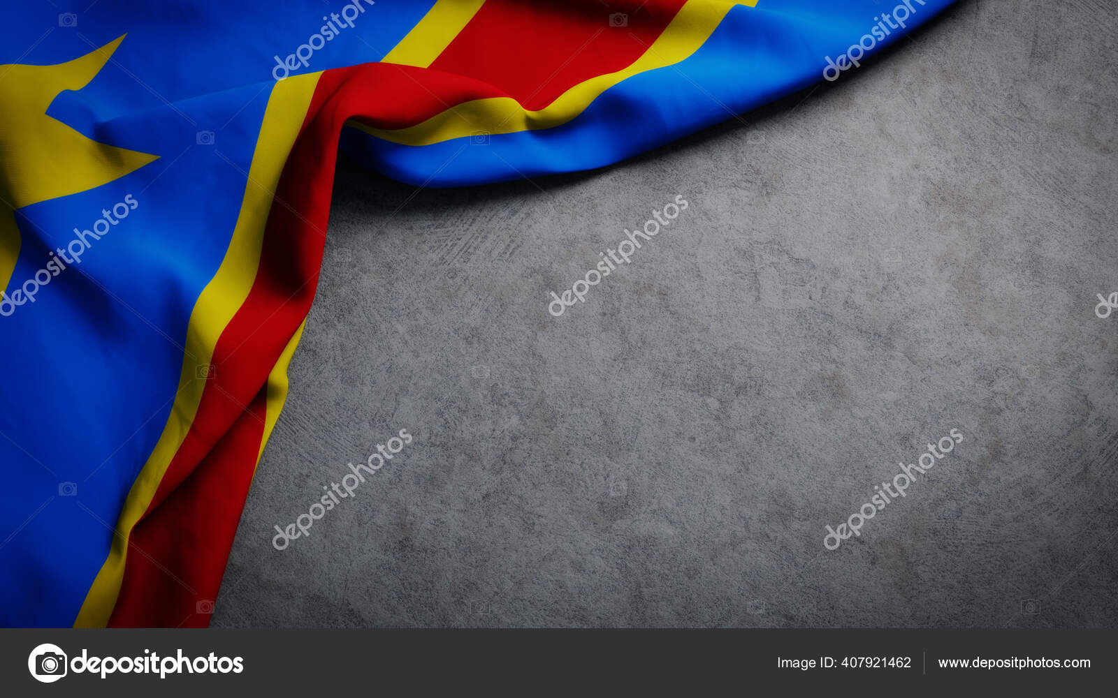 Flag Democratic Republic Congo Concrete Backdrop Drc Flag Background ...