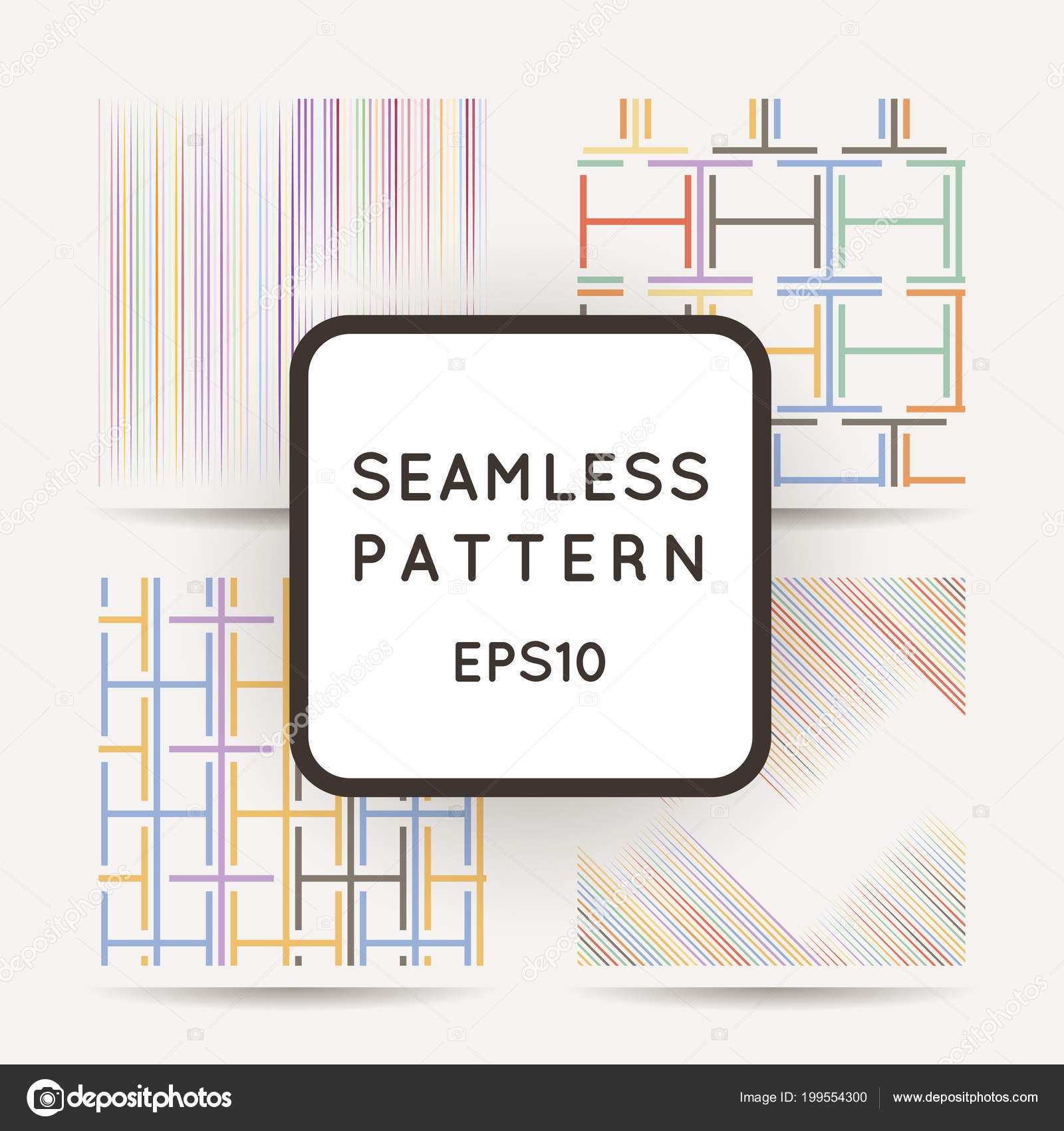 Striped seamless geometric pattern. Digital background. Stock Vector by ...