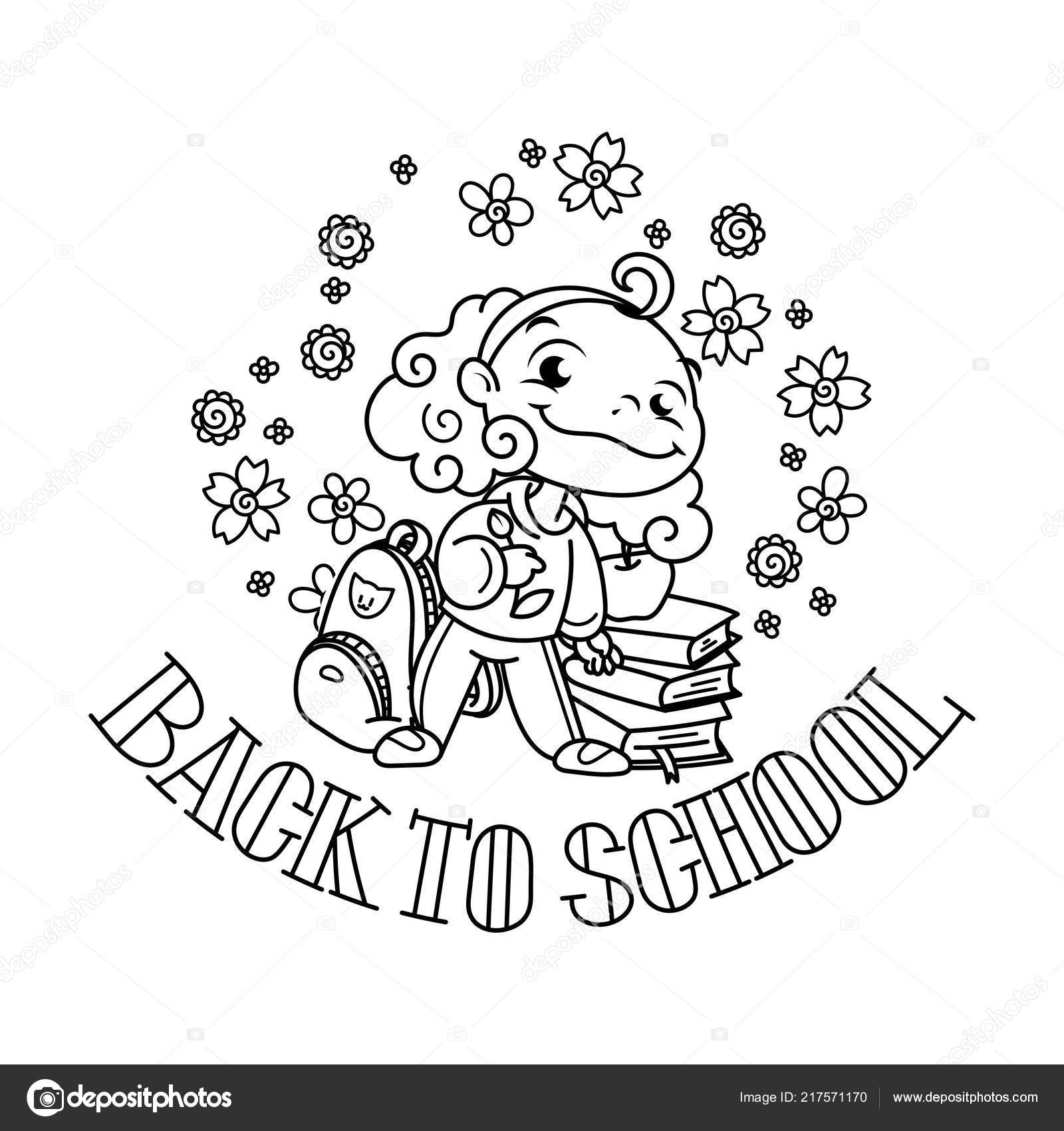 Welcome back to school. Cute school kid ready to education. Stock ...