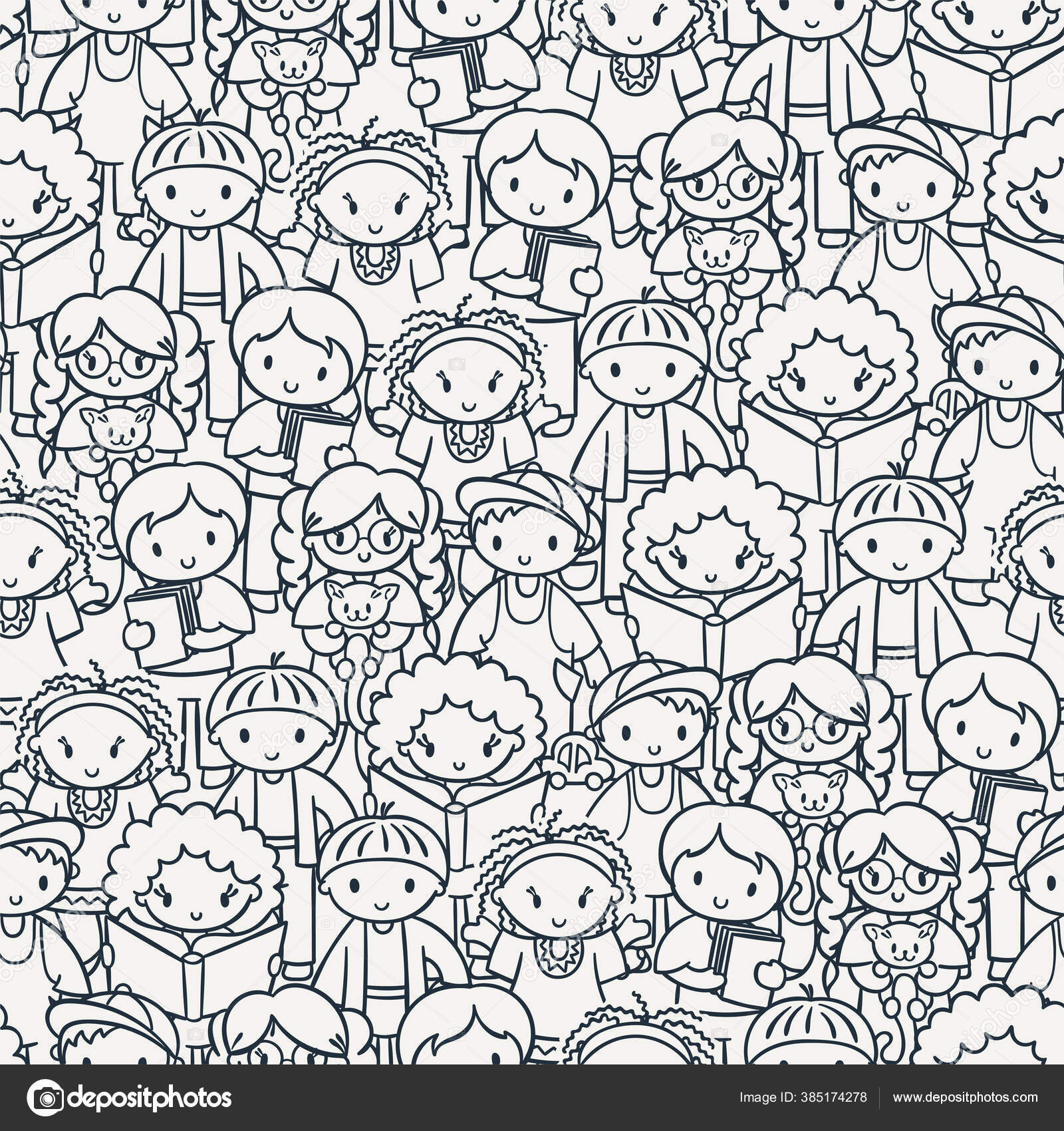 Group Of People Clip Art Black And White