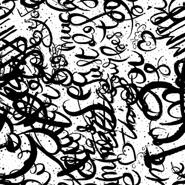 Graffiti Background Seamless Pattern Hand Style Tagging Chalk Vector ...