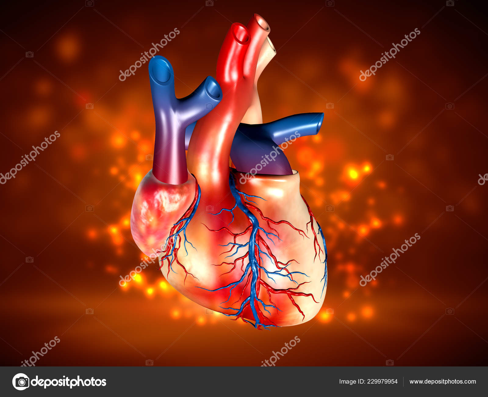 Human Heart In Color Heart, Prismacolor