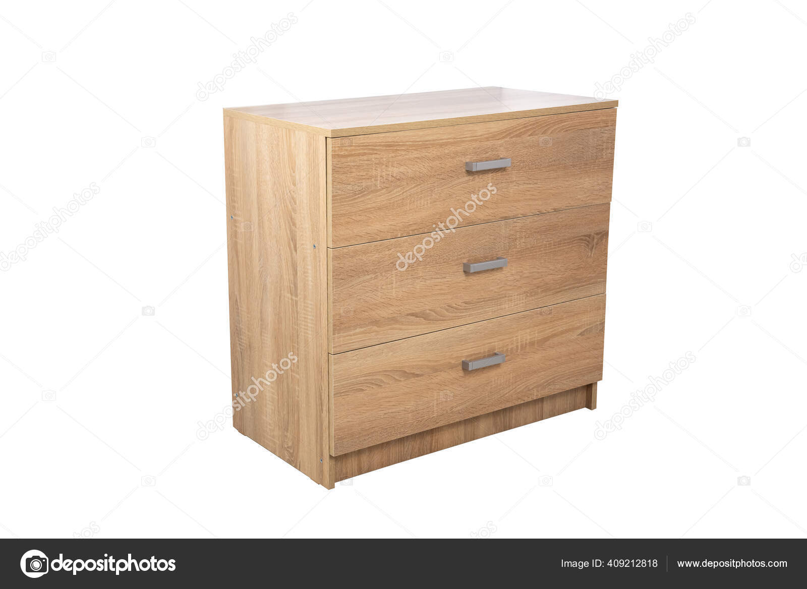 Modern Wooden Chest Drawers White Background — Stock Photo ...