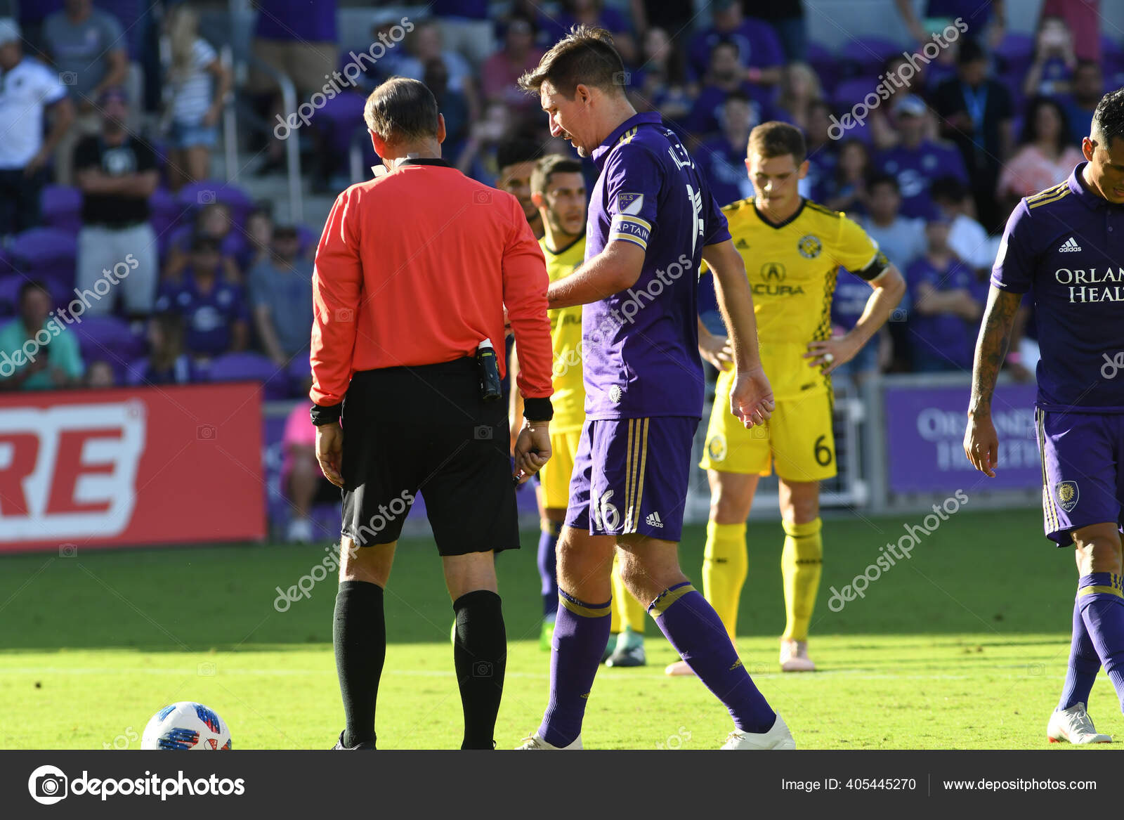 Orlando Magic Player Fournier Attempts Score Trail Blazers Amway Center ...