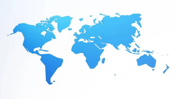 Simplified World Map Stylized Vector Illustration Stock Vector by ...