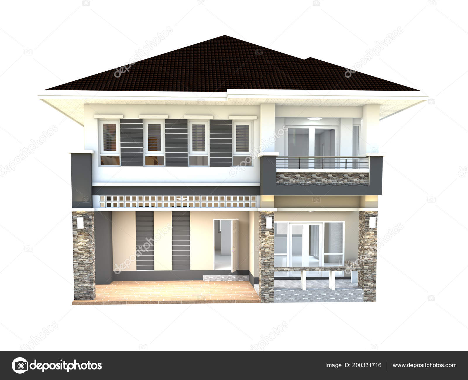 House Design Isolated White Background — Stock Photo © kasipat #200331716