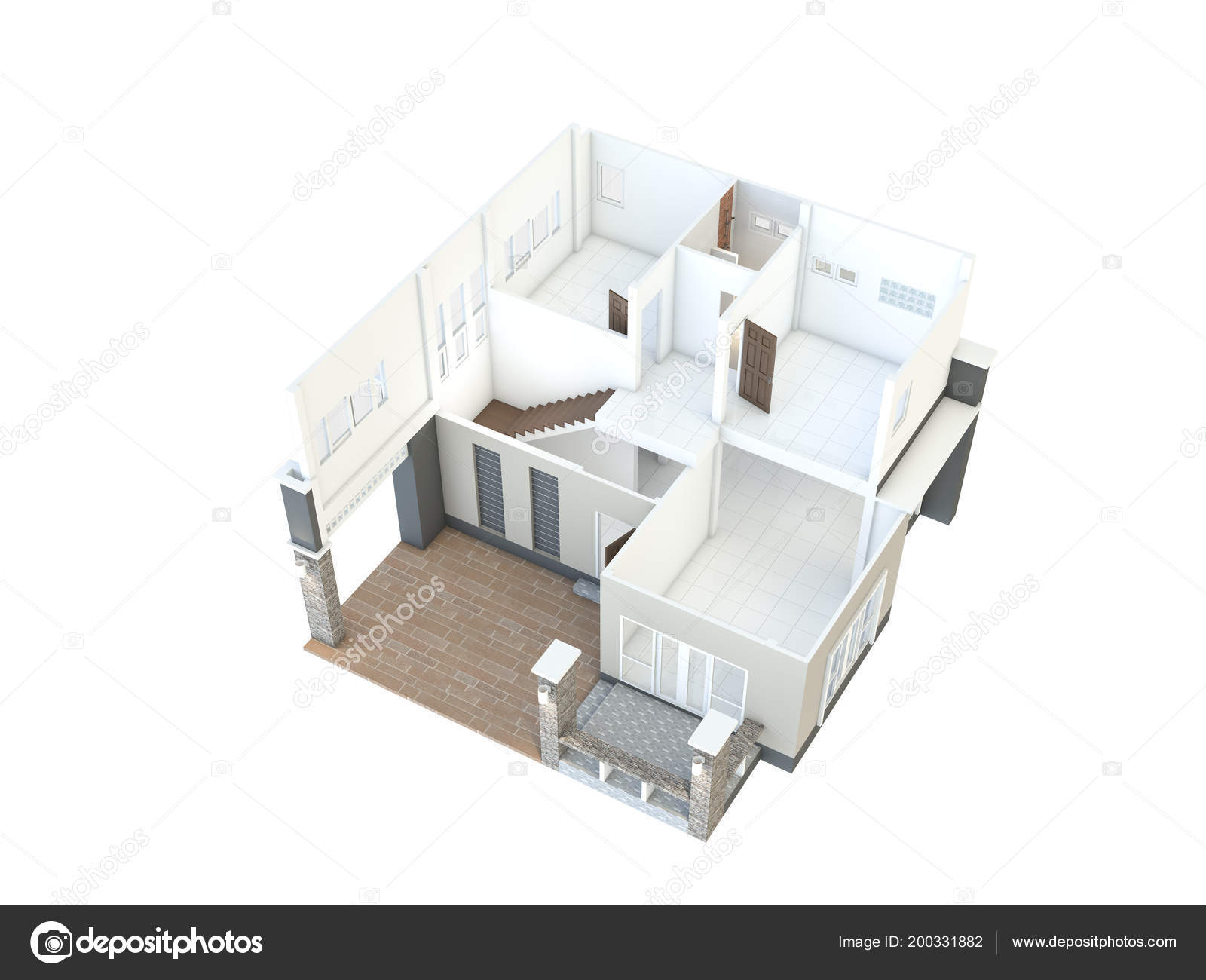 House Design Isolated White Background — Stock Photo © kasipat #200331882
