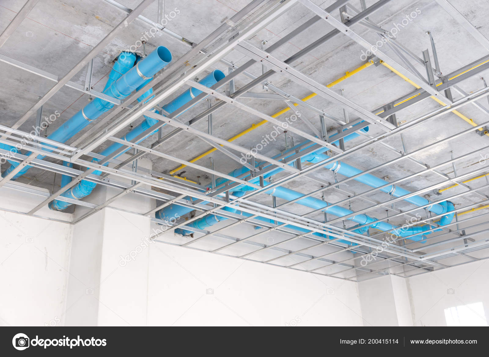 Industry Water Electricity Piping Systems Buildings — Stock Photo ...