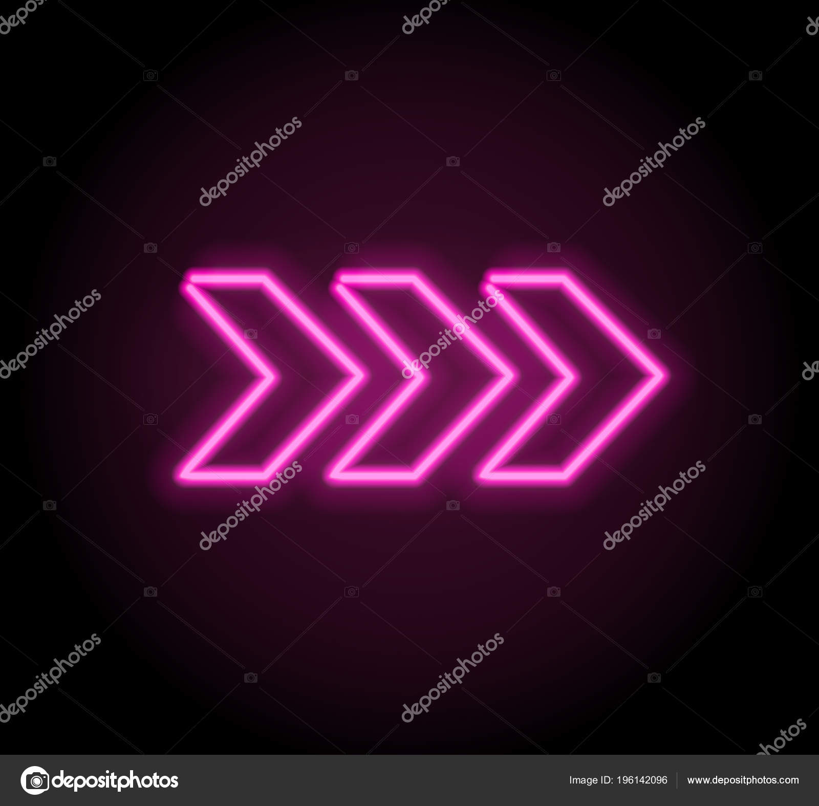 Neon glowing arrow pointer Stock Vector by ©Oligliya 196142096