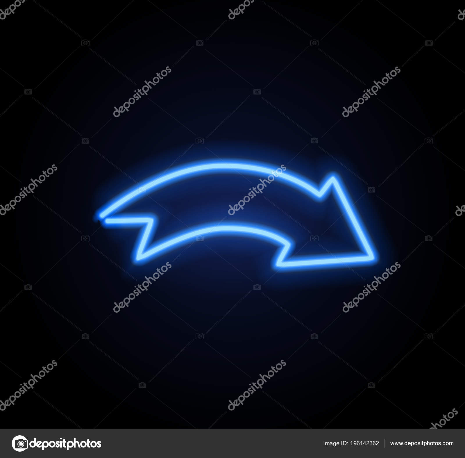 Neon glowing arrow pointer Stock Vector Image by ©Oligliya #196142362