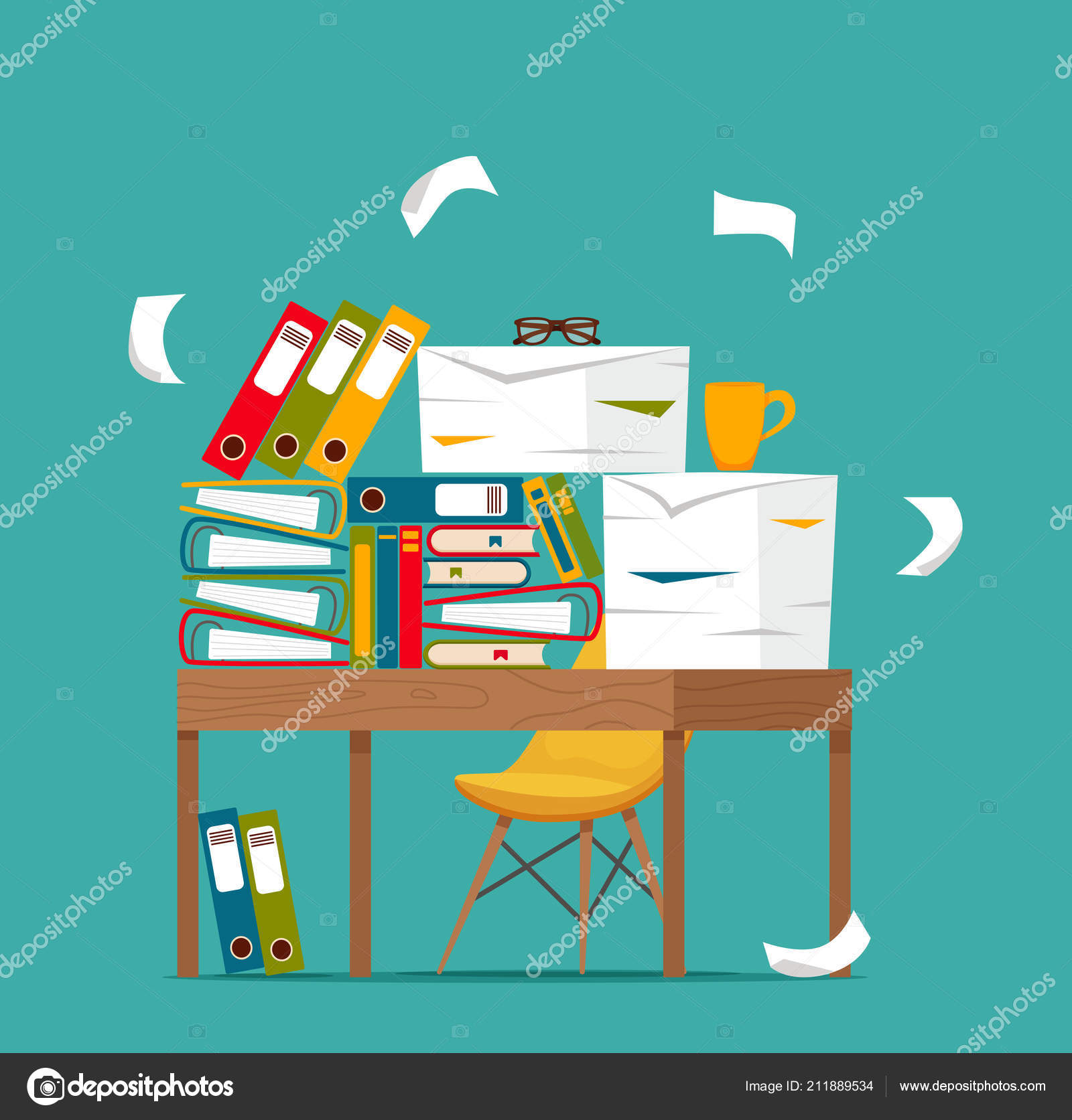 Messy Papers Clipart