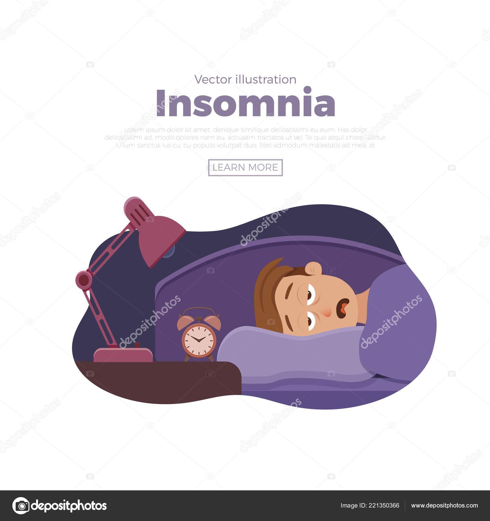 Cartoon Man Can T Sleep