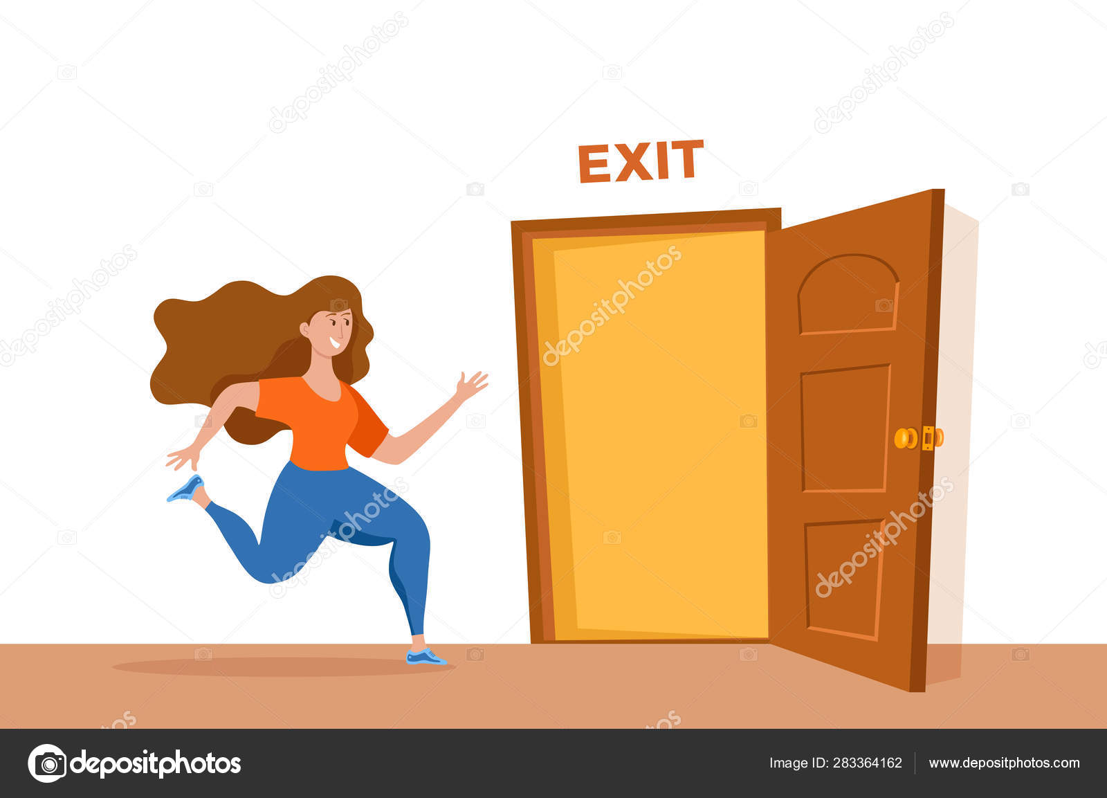 Unlocked Door Cartoon