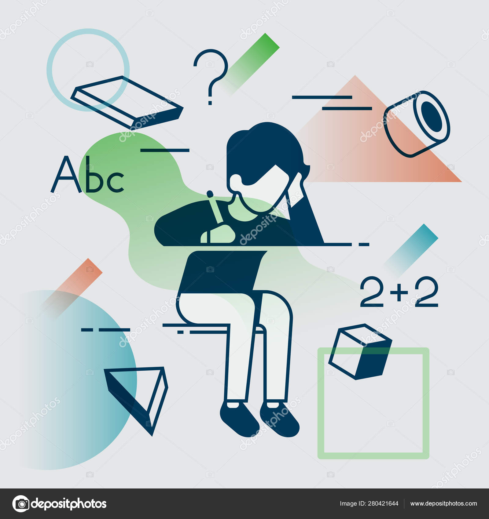 Learning process concept illustration — Stock Vector © masha_tace ...